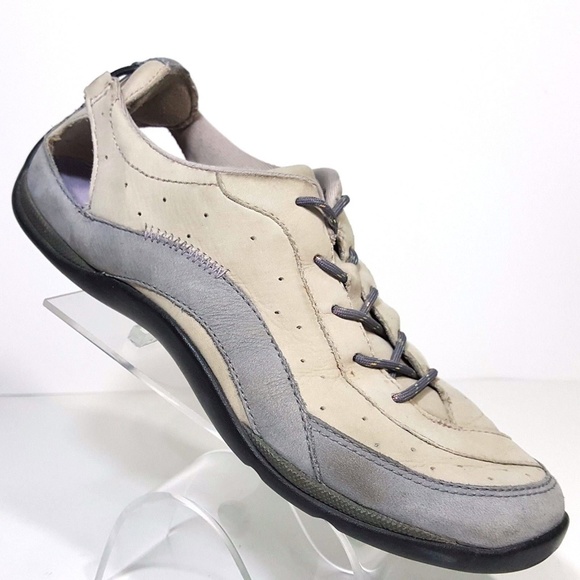 Ecco | Shoes | Ecco Receptor Tech Womens Suede Tan Open Heel Lace ...